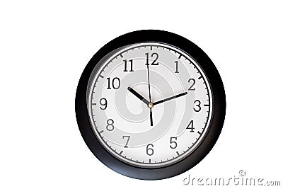 Classic Analog Clock White Dial Indicating Ten Minutes Past Eleven ...