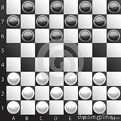 Classic Checkers Cartoon Vector | CartoonDealer.com #19769641