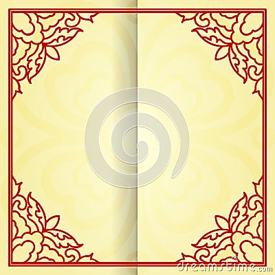 The Classic Chinese Card Background Cartoon Vector | CartoonDealer.com ...