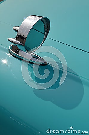 Classic Chrome Car Wing Mirror. Stock Photo - Image: 44383185