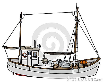 Classic Fishing Cutter Vector Illustration | CartoonDealer.com #76180914