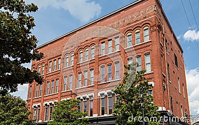 Classic Old Square Brick Building Stock Photo - Image: 41961054