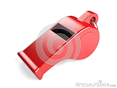 Classic Red Coaches Whistle. Royalty-Free Illustration | CartoonDealer ...