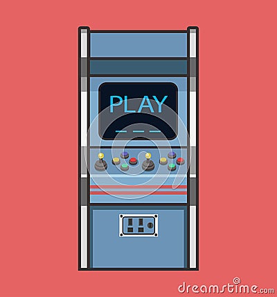 Classic Retro Arcade Game Machine. Cartoon Vector | CartoonDealer.com ...