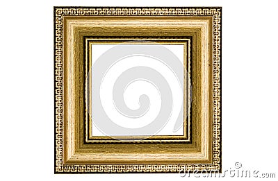 Classic Square Golden Frame Stock Image - Image: 399431