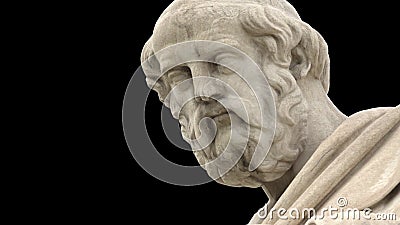 Classic Statue of Plato Close Up Stock Video - Video of hellenic ...