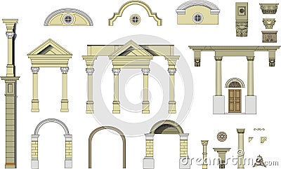 Classical Arches And Columns Cartoon Vector | CartoonDealer.com #15475809