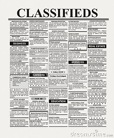 Classified Ad Stock Photo | CartoonDealer.com #24513000