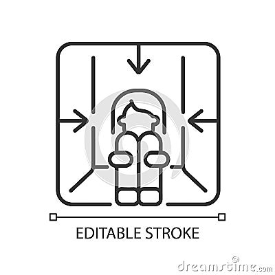 Claustrophobia Linear Icon Vector Illustration | CartoonDealer.com ...