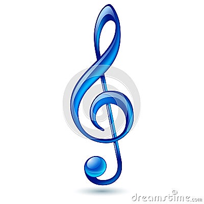 Clave De Sol Azul Ilustración del Vector - Imagen: 39124833