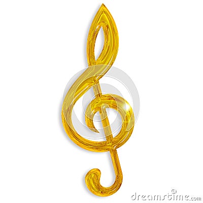 Clave De Sol Dourada Imagem de Stock - Imagem: 31805351