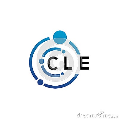 CLE Letter Logo Design On White Background. CLE Creative Initials ...