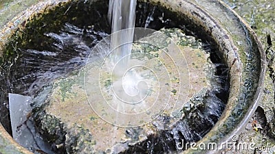 Clean Drinking Water Stream Poured Stone Stock Footage - Video of ...
