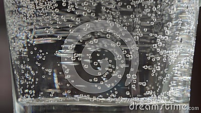 Clean Sparkling Water in a Transparent Glass Beaker Close Up Stock ...