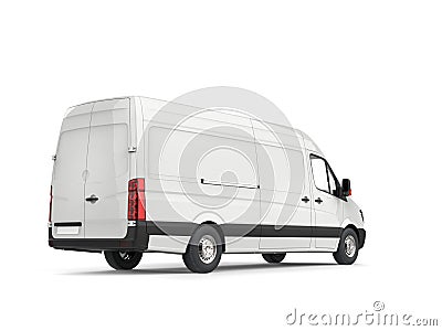 Clean White Modern Delivery Van - Rear View Stock Image | CartoonDealer ...