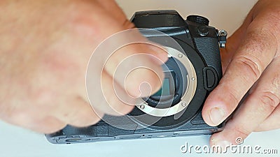 Cleaning the Camera Matrix. Dust on the Matrix. Dirt on the Sensor ...