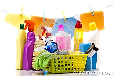 Cleaning Tools on Supermarket Shelf Editorial Stock Photo - Image of ...