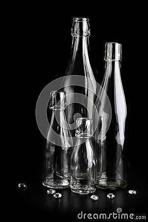 Clear Glass Bottles Royalty Free Stock Photography - Image: 17790977