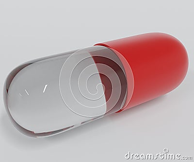 Clear And Red Capsule Casing For Drug Royalty-Free Stock Photo ...