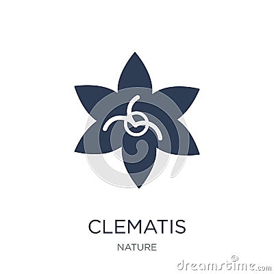 Clematis Icon. Trendy Flat Vector Clematis Icon On White Background ...