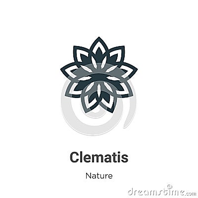 Clematis Vector Icon On White Background. Flat Vector Clematis Icon ...