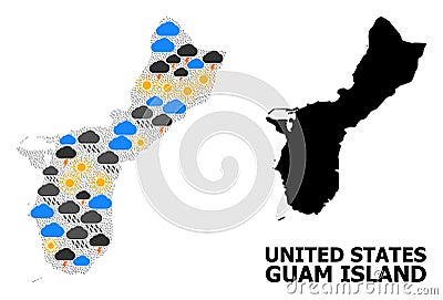 Climate Pattern Map Of Guam Island Stock Illustration | CartoonDealer ...