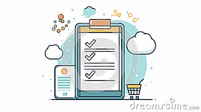 Professional Clipboard Checklist With Ticked Items For Organization ...