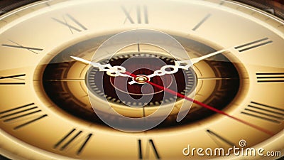 Clock 03 Classical Ticking Accelerated Stock Footage - Video of life ...