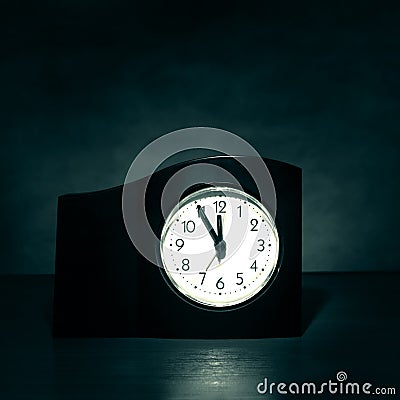 Clock In The Dark Room Royalty-Free Stock Photo | CartoonDealer.com ...