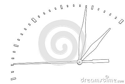 Clock Face. Perspective View. Vector | CartoonDealer.com #100769714