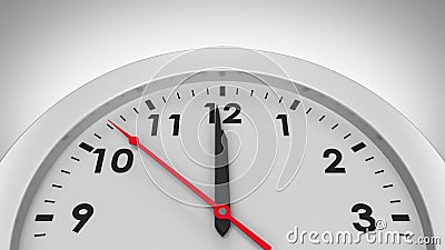 Clock Ticking on White Background Stock Video - Video of white, ticking ...