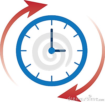 Clock Time Arrows Stock Vector - Image: 41880523