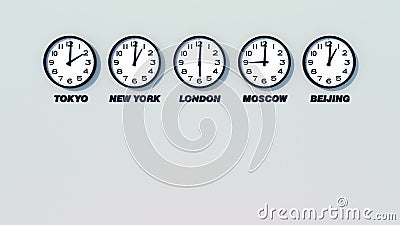 Clock - Time Zones stock video. Video of circle, gigits - 39820521