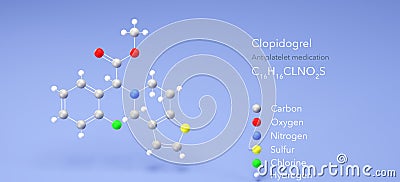 Clopidogrel Molecule, Molecular Structures, Plavix, 3d Model ...