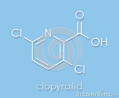 Clopyralid Herbicide Molecule. Skeletal Formula. Stock Photo ...