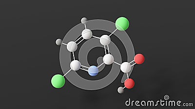 Clopyralid Molecule, Molecular Structure, Selective Herbicide, Ball And ...