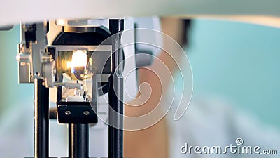 A Front View on an Optical Slit Lamp from the Patients Side. Stock ...