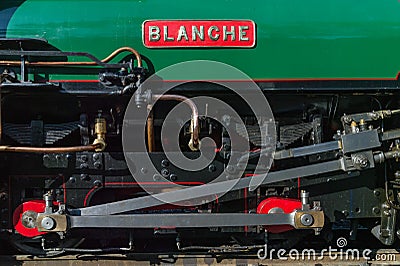 Close Side View Of Steam Engine `Blanche` Editorial Photo ...