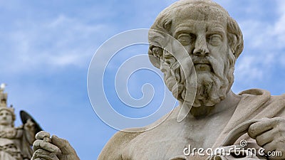 Classic Statue of Plato Close Up Stock Footage - Video of historic ...