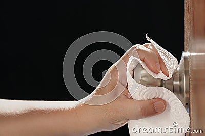 Avoid Touching Surfaces With Bare Hands Royalty-Free Stock Photography ...