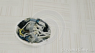 Close-up Burnt Wires Smoke In Electrical Junction Box Stock Video ...