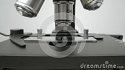 Close-up Camera Makes a Zoom in on a Glass with a Drop of Blood Stock ...