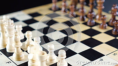 Close Up of Chess Pieces on the Board. Close-up. Shot of Chess Board ...