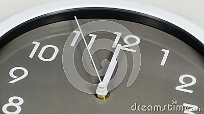 Clock showing at noon stock video. Video of hour, business - 123907769