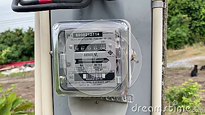 Electric Meter on Electric Pole Stock Footage - Video of outdoor, light ...