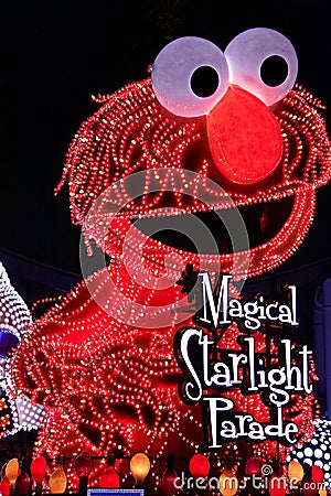 Close Up Of Elmo LED Light Parade Float In Magical Starlight Parade ...