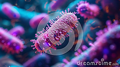 Close-up Of Enterobacter Cloacae Bacteria Under Microscope AI Generated ...