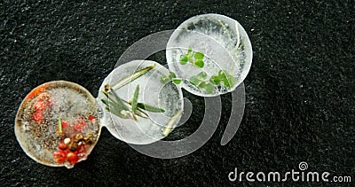 Flavored Ice Cubes with Spices 4k Stock Footage - Video of recipe ...