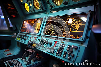 Close-up Of Futuristic Aerospace Control Panels Royalty-Free Stock ...