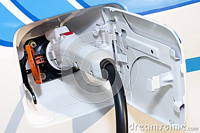 Close Up Of A Hybrid Electric Car Plug Royalty Free Stock Images ...